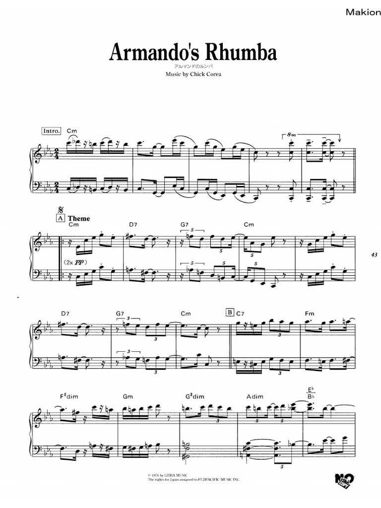 Armandos Rhumba Chick Corea | PDF