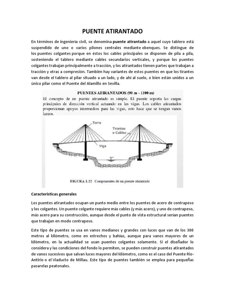 Puente Atirantado | PDF | Ingeniero civil | Ingeniería estructural
