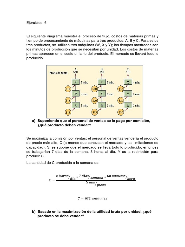 Adminitracion y Restricciones Ejercicios | PDF | Utilidad | Mercado ...