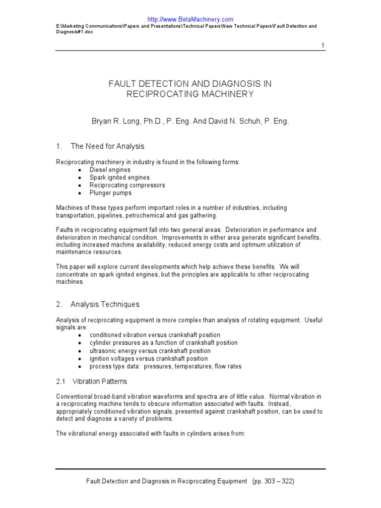 Fault Detection and Diagnosis | PDF | Intelligence Analysis | Engines