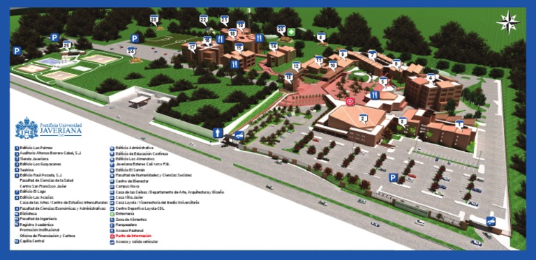Mapa del campus universitario de la Pontificia Universidad Javeriana Cali | PDF | Educación avanzada
