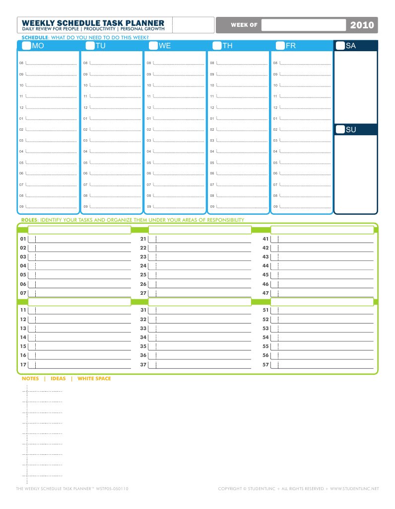 Weekly Schedule | PDF | Art | Career & Growth