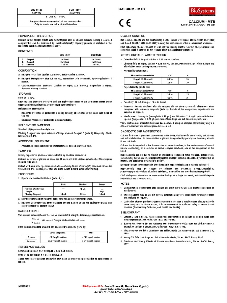 Calcium MTB | PDF | Magnesium | Calcium