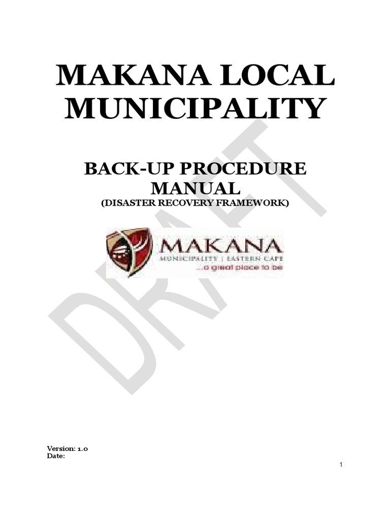 Backup Procedure Manual | PDF | Backup | Disaster Recovery