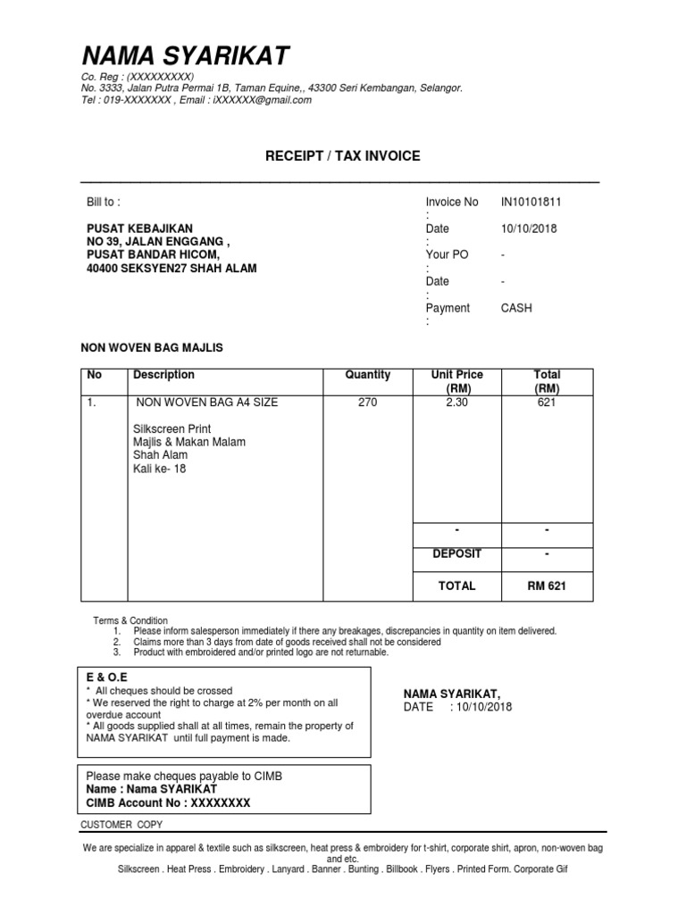 Contoh Invois | PDF