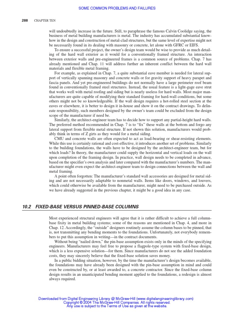 Chapter Ten: 10.2 Fixed-Base Versus Pinned-Base Columns | Download Free ...