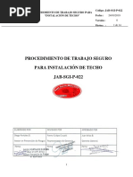 Procedimiento de Instalación de Techumbre | PDF | Andamio | Seguridad y salud ocupacional