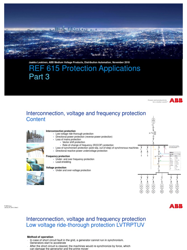 REF 615 Protection Applications - Part - 3 | PDF | Electrical Grid ...