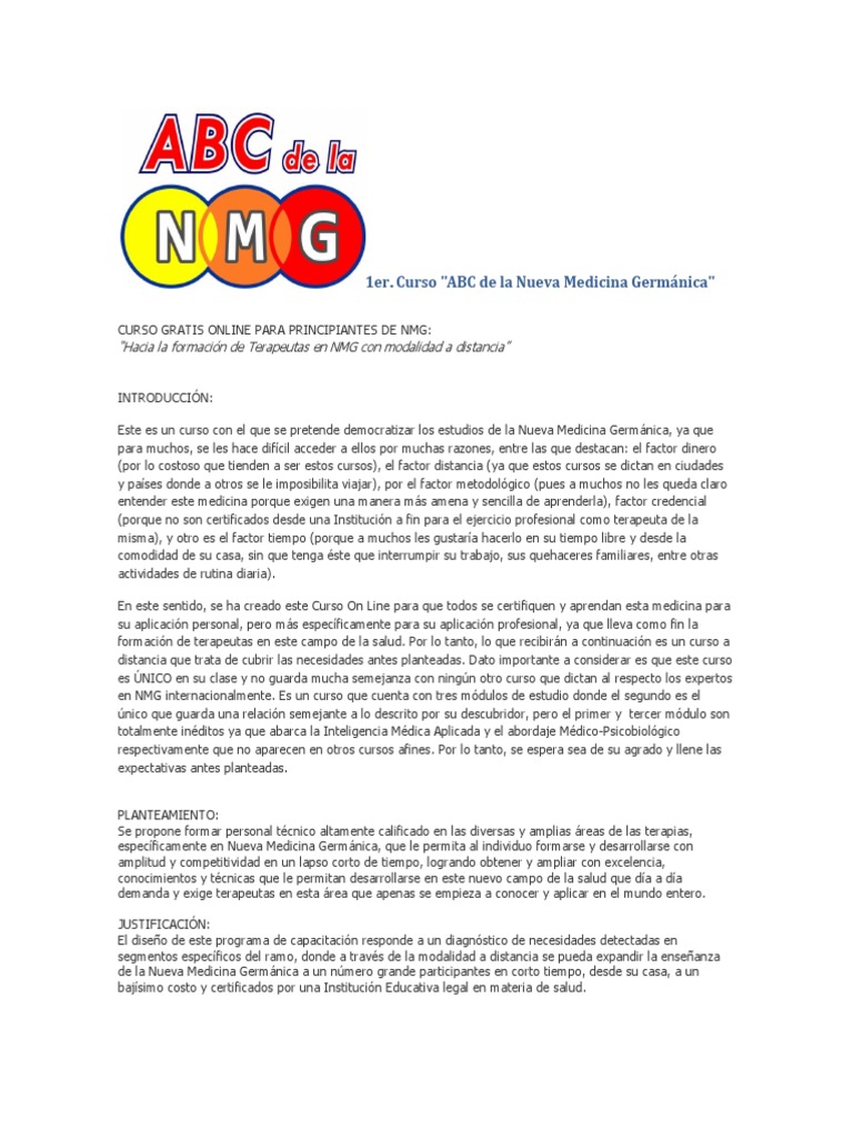 Preámbulo Curso Gratis Online para Principiantes de NMG | PDF ...