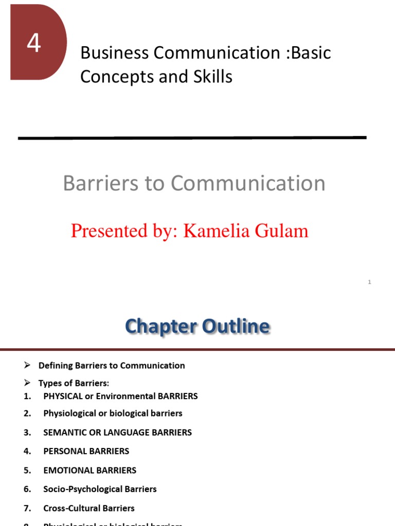 Chapter 4 Barriers To Communication | PDF | Communication | Jargon