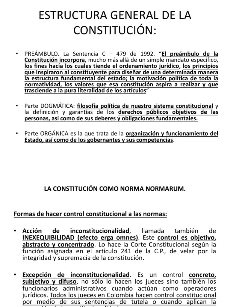Estructura y Principios de la Constitución | PDF | Caso de ley ...