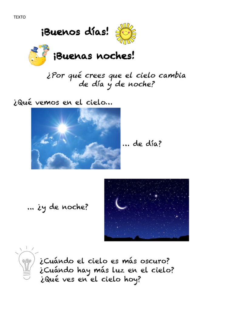 El ciclo día-noche y los cambios en el cielo | PDF | Cielo | Sombra