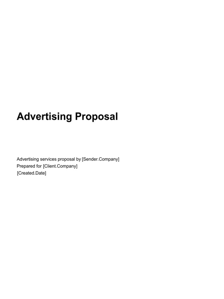 Advertising Proposal Template | PDF | Search Engine Marketing | Indemnity