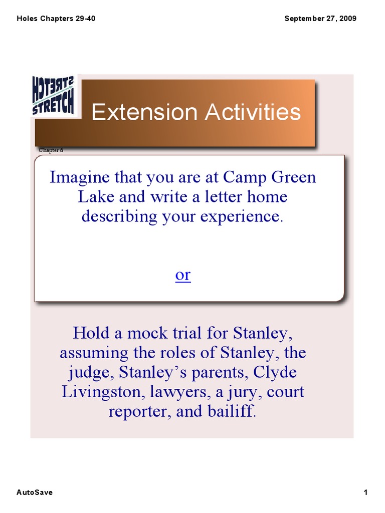 Holes Chapters 29-40-0 | PDF | Nature