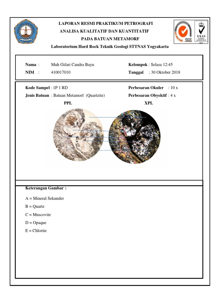 Sayatan Batuan - Metamorf Foliasi | PDF