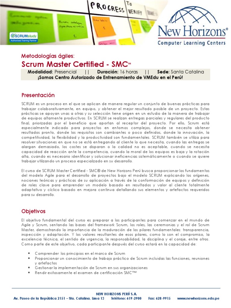 Scrum Master Certified | PDF | Scrum (desarrollo de software) | Business