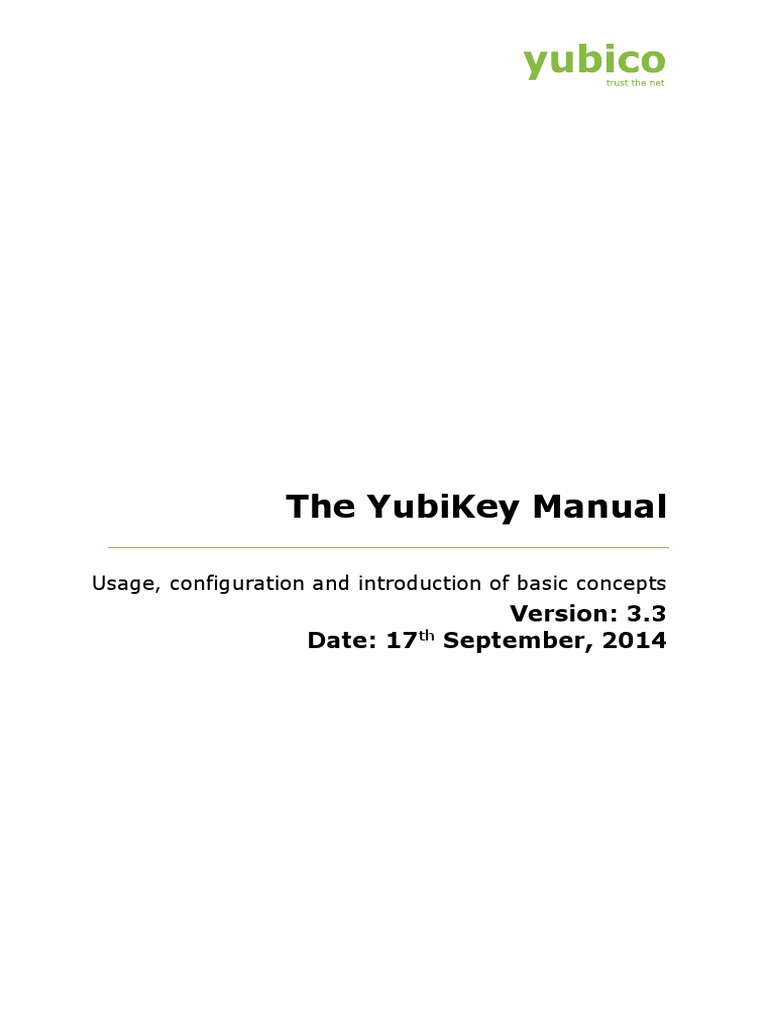 YubiKey Manual v3.3 | PDF | Usb | Secure Communication