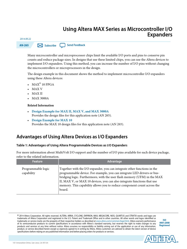 MCU IO Expander Intel | PDF | Microcontroller | Input/Output