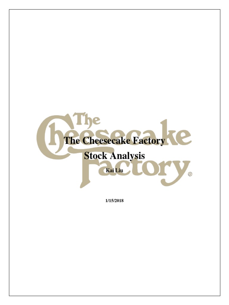 The Cheesecake Factory | PDF | Beta (Finance) | Cost Of Capital