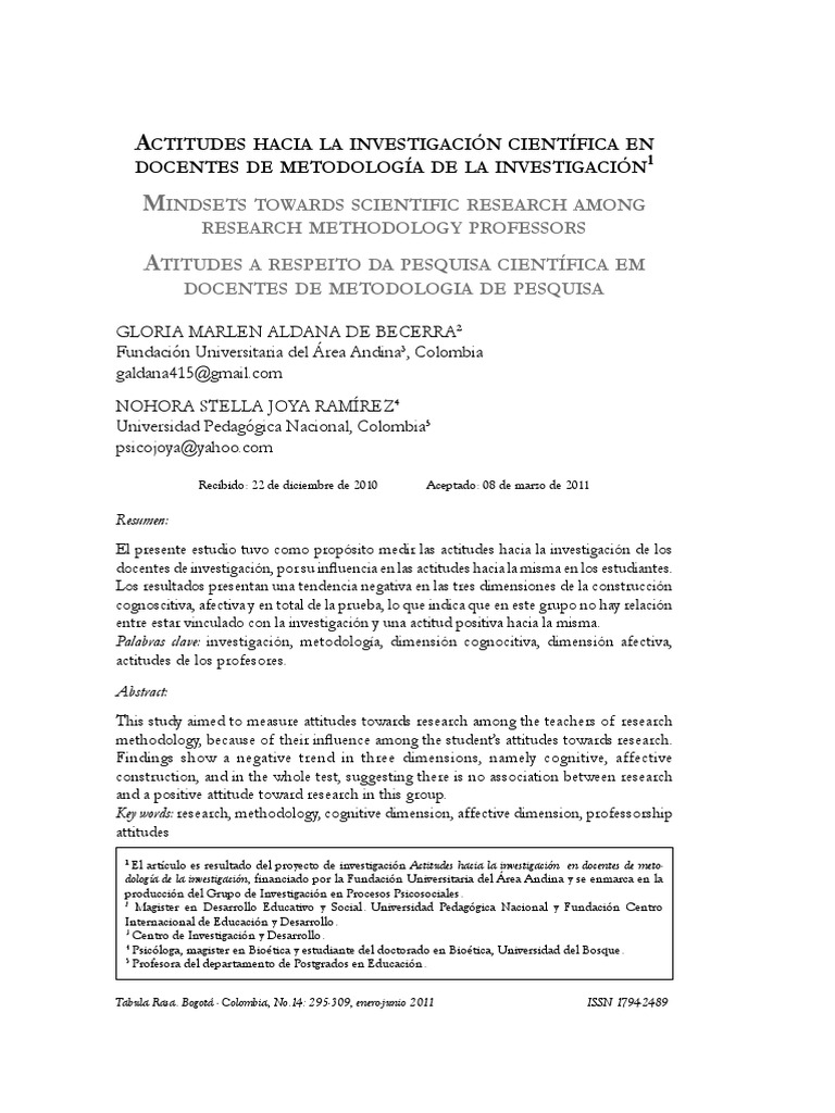 Actitud PDF | PDF | Science | Actitud (psicología)