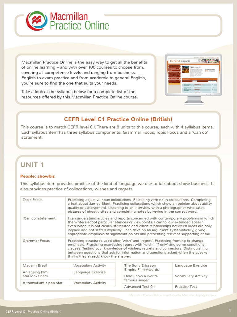 CEFR Level C1 Practice Online (British) | PDF | Phrase | English Language