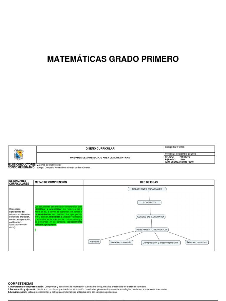 UDA MATEMATICAS Y ESTAD 1 A 11° Rdo Ok 2018 - 2019 | PDF | Medición | Volumen