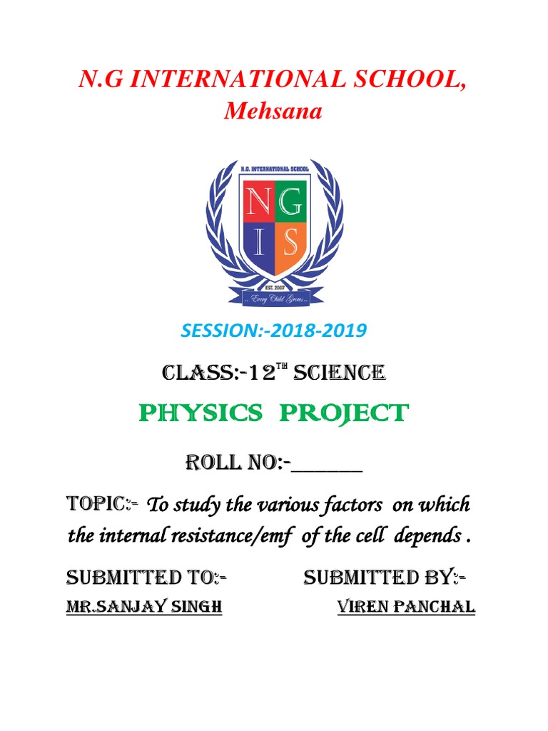 12th Physics Project PDF | PDF | Electrical Resistance And Conductance ...