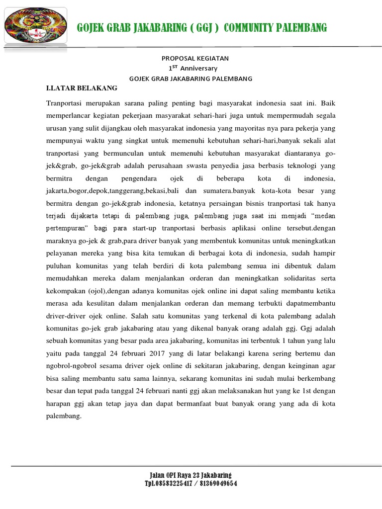 Cetak Proposal GGJ | PDF