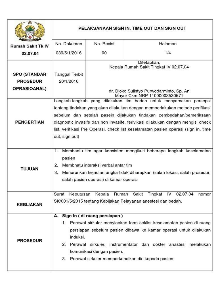 Spo Sign In, Time Out, Sign Out | PDF
