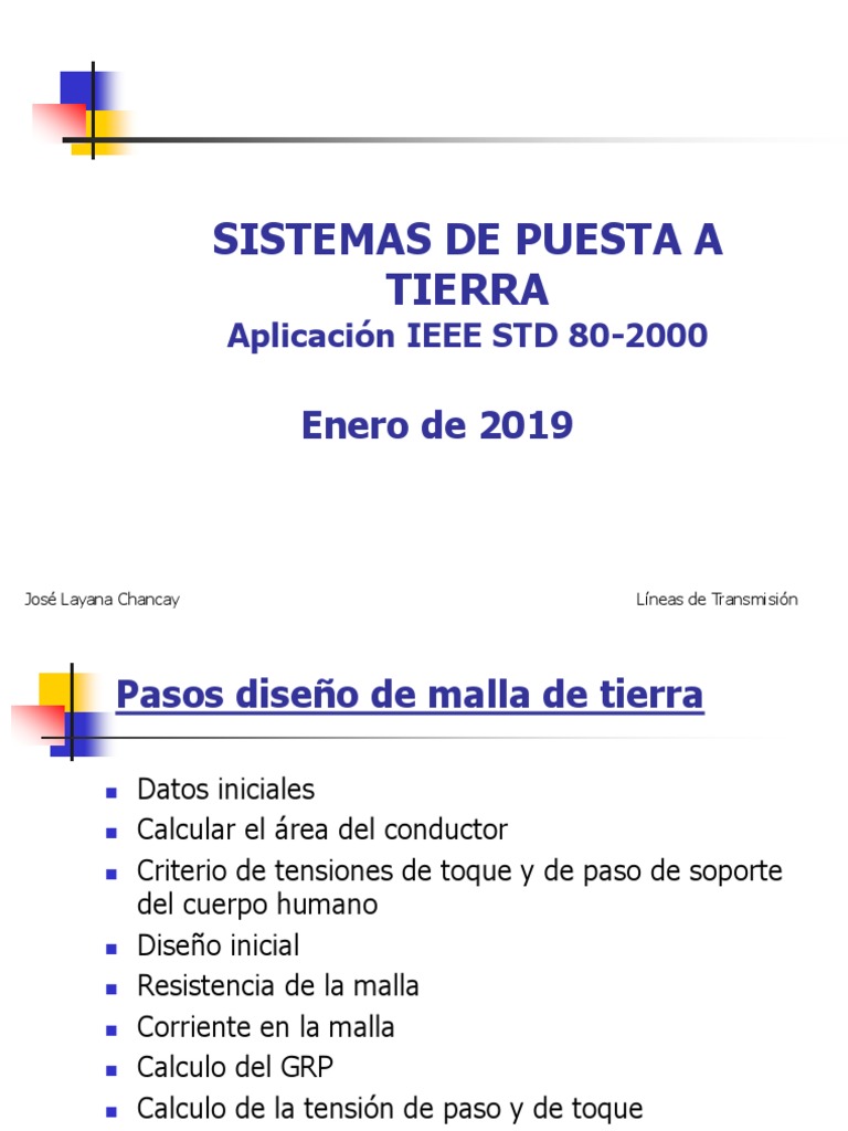 17 - Sistema Puesta Tierra - Norma IEEE STD 80-2000 | PDF | Resistencia ...