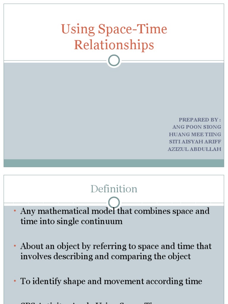 Using Space-Time Relationships | PDF | Teaching Methods & Materials