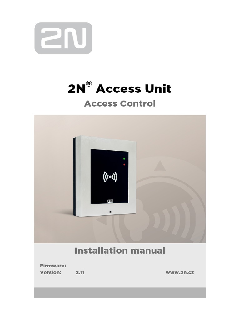 2N Access Unit Installation Manual EN 2.11 PDF | PDF | Power Supply ...