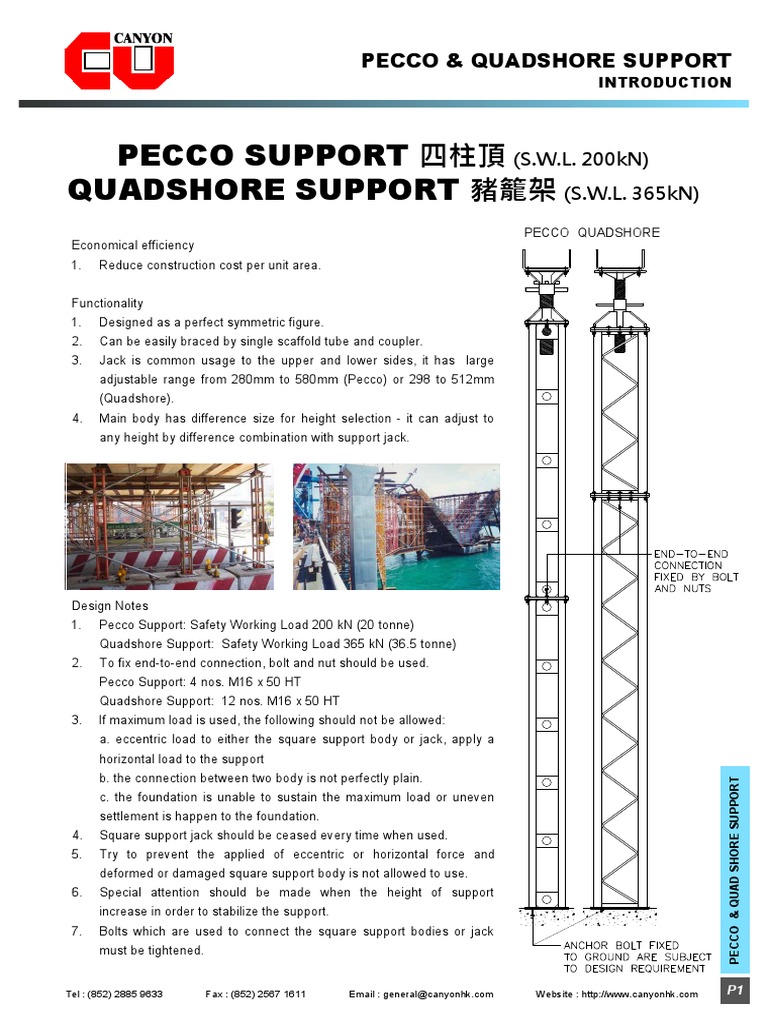 Pecco Support PDF | Download Free PDF | Scaffolding | Mechanical ...