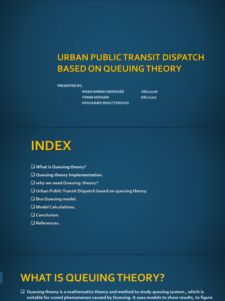 Presentation On Queueing Theory. | PDF | Applied Mathematics | Teaching Mathematics