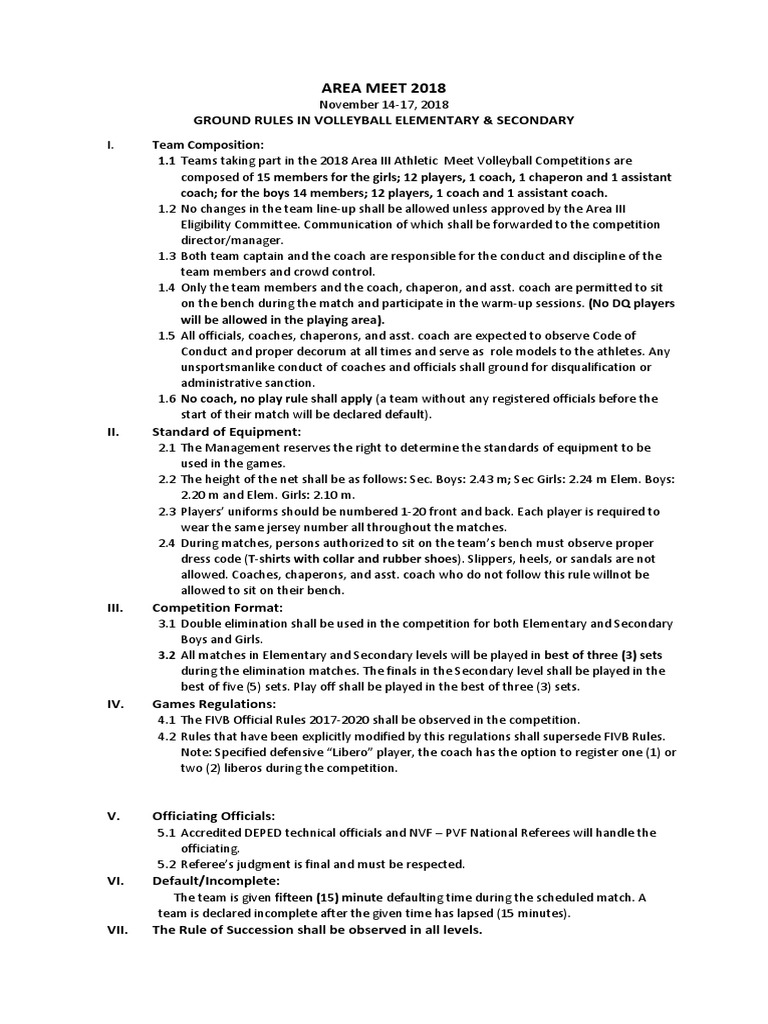 Ground Rules | PDF | Referee | Sports