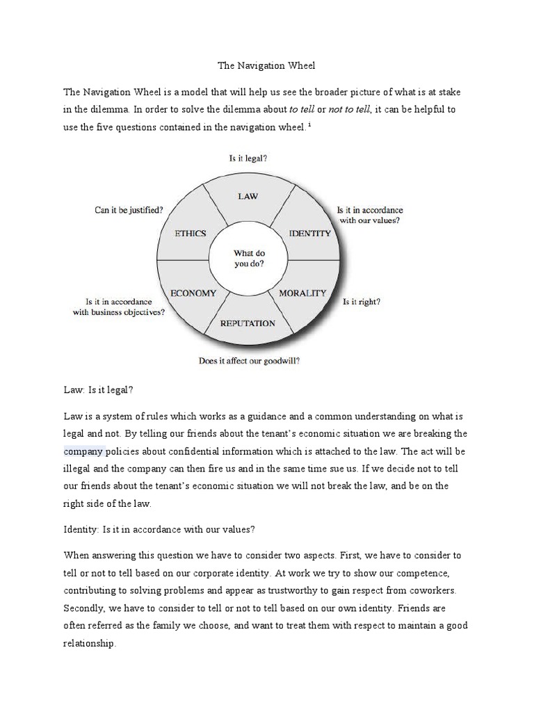 The Navigation Wheel | PDF | Morality | Applied Ethics