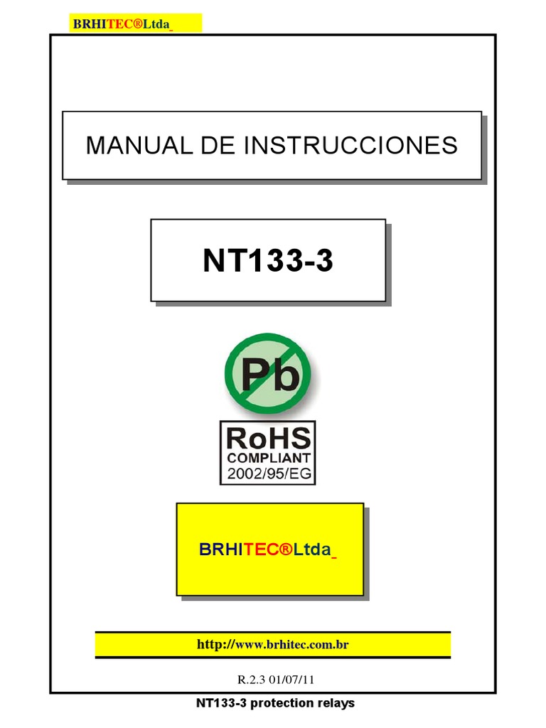 Manual de Inst - nt133-3 | PDF | Relé | Diodo emisor de luz