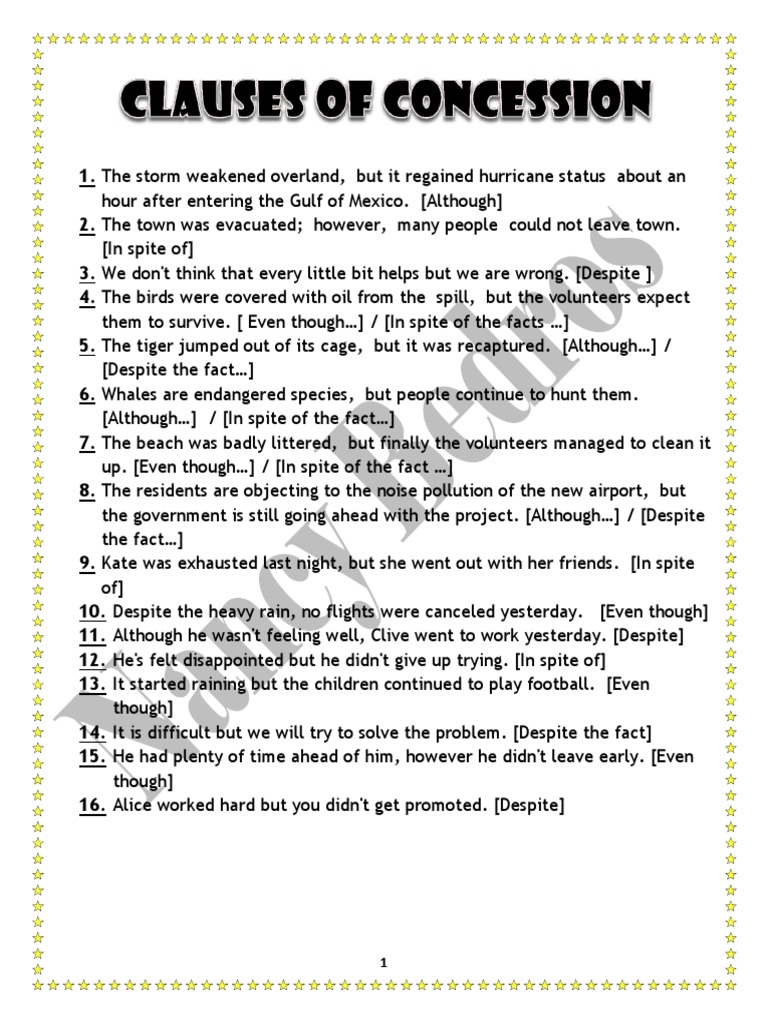 Clauses of Concession | Download Free PDF | Storms | Natural Disasters