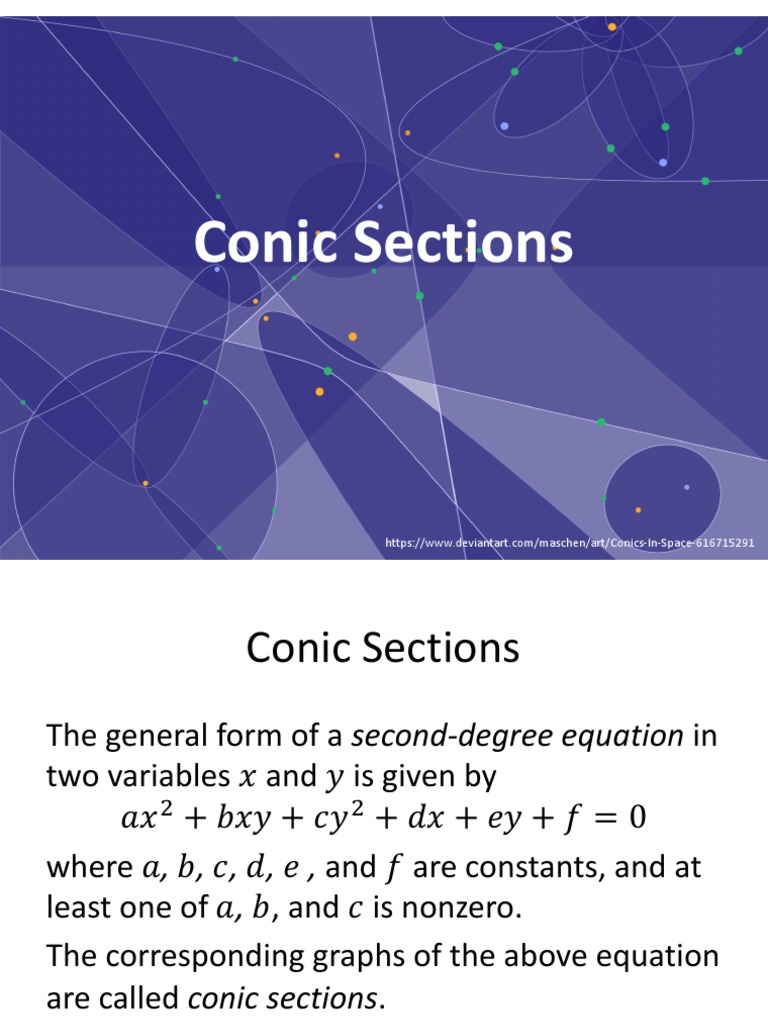 03 Conic Sections | PDF | Ellipse | Circle