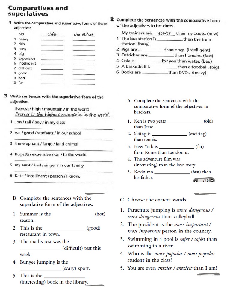 Comparativos y Superlativos | PDF