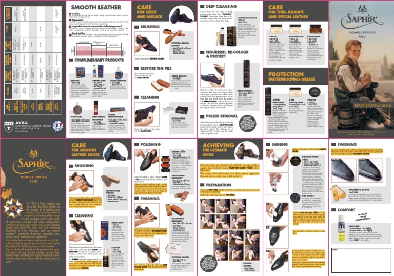 Saphir Maintenance Guide | PDF | Leather | Materials