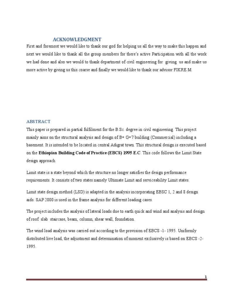 Acknowledgment | PDF | Strength Of Materials | Concrete