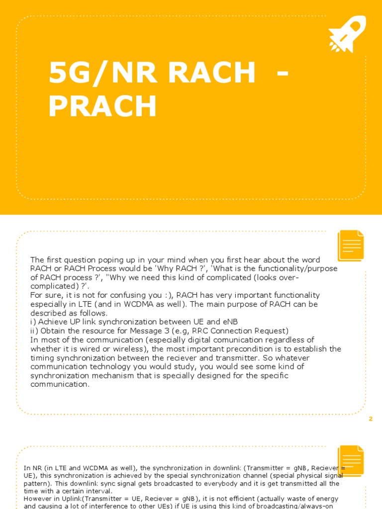 Understanding 5G NR RACH Process | PDF | Broadcasting | Telecommunications