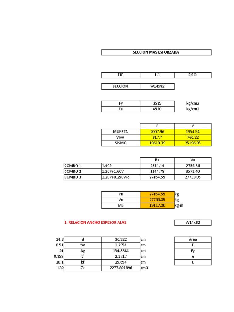 Viga Nueva w14x82 | PDF