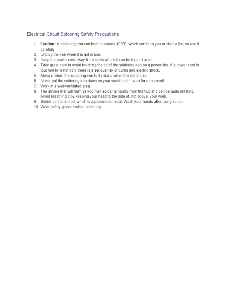 Safety Precautions 1 | PDF