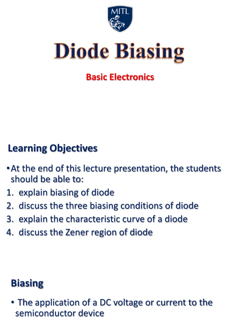 Diode Biasing PDF | PDF | P–N Junction | Diode