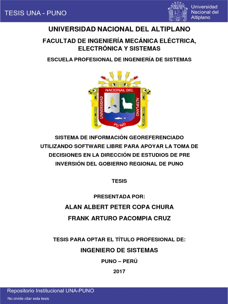 Copa Chura Alan Albert Peter Pacompia Cruz Frank Artuto | PDF | Sistema ...