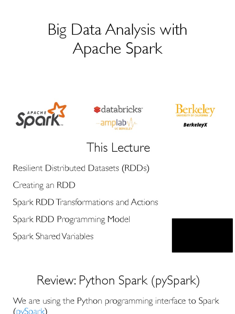 Big Data Spark Pdf Apache Spark Apache Hadoop