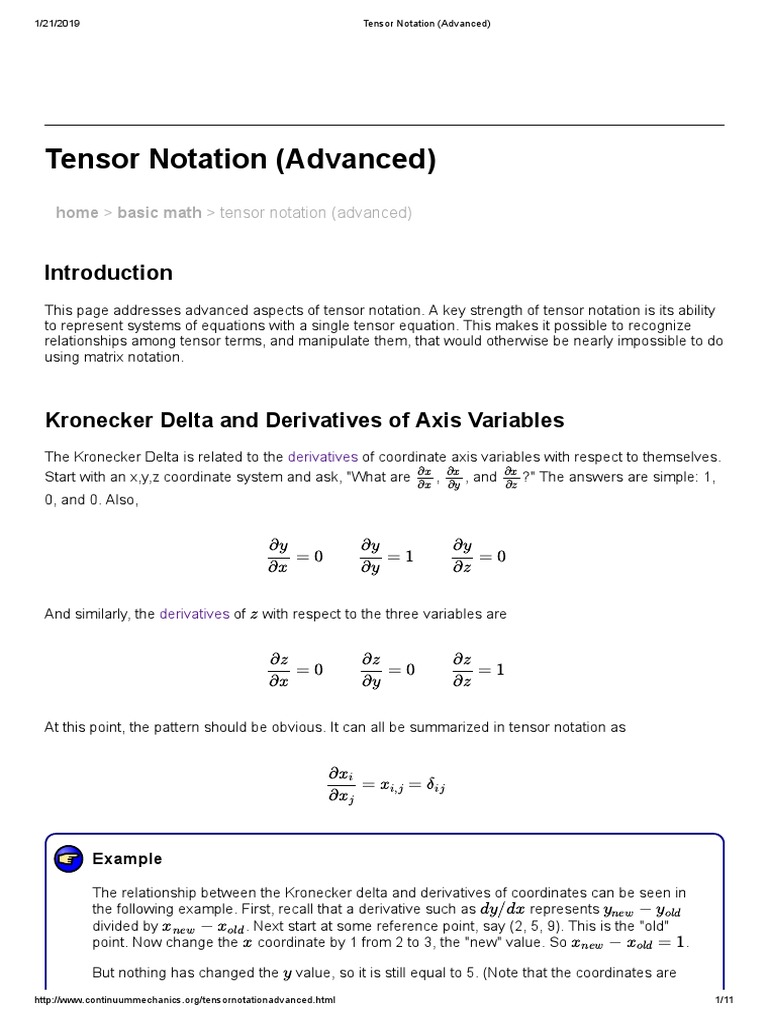 5 - Tensor Notation (Advanced) | PDF | Tensor | Linear Elasticity 5 - Tensor Notation (Advanced) | PDF | Tensor | Linear Elasticity