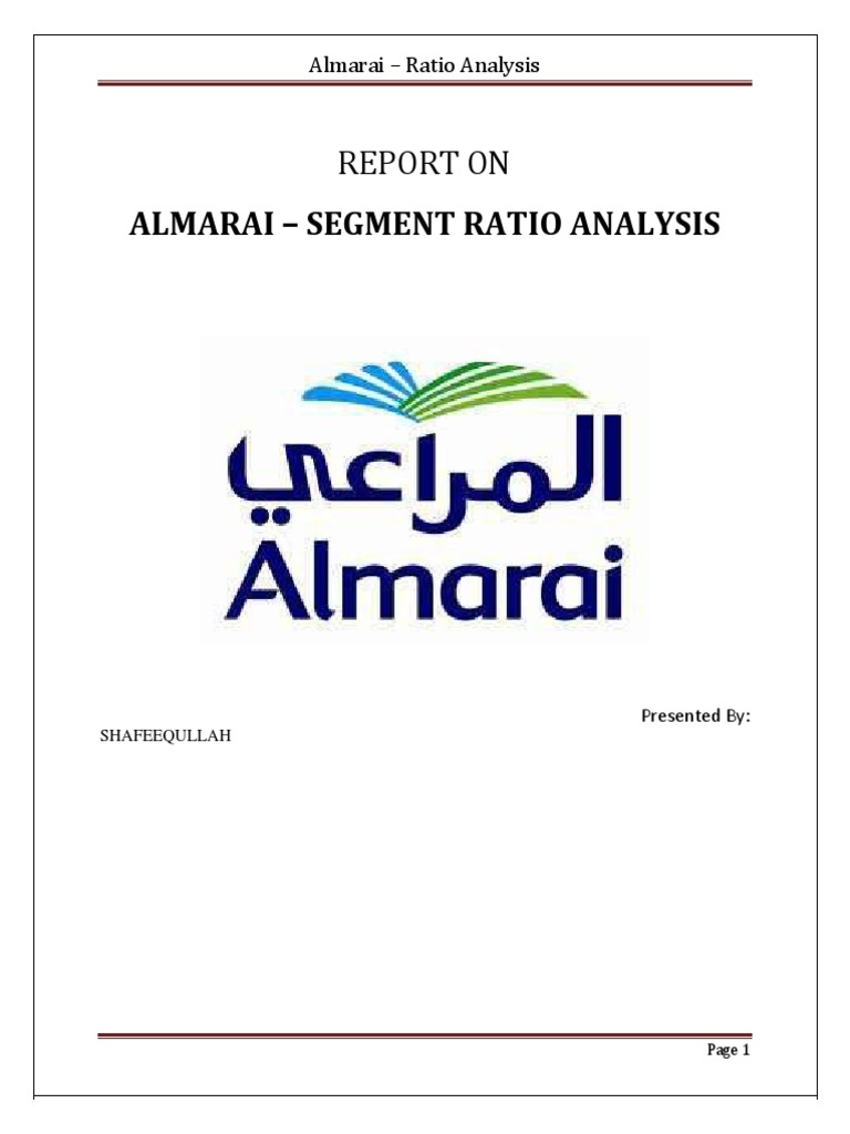 Almarai Segment Ratio Analysis Report | PDF | Gulf Cooperation Council ...